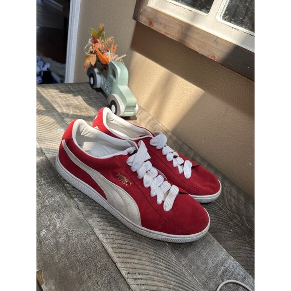 Puma | Shoes | Mens Puma Classic Suede Size 5 Ribbon Redwhite Stlye ...